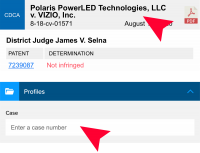 Case Monitoring – Docket Navigator