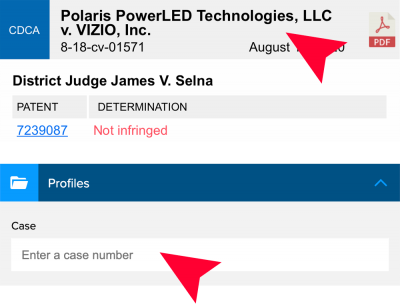Case Monitoring – Docket Navigator