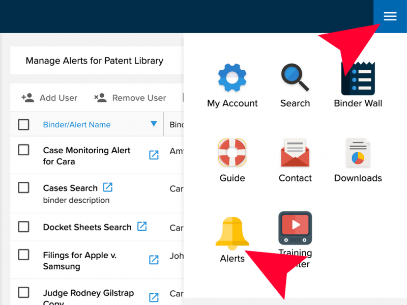 Case Monitoring – Docket Navigator