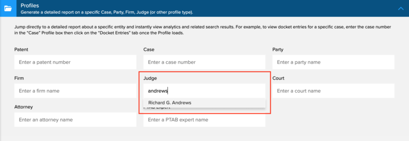 Judge Profile – Docket Navigator